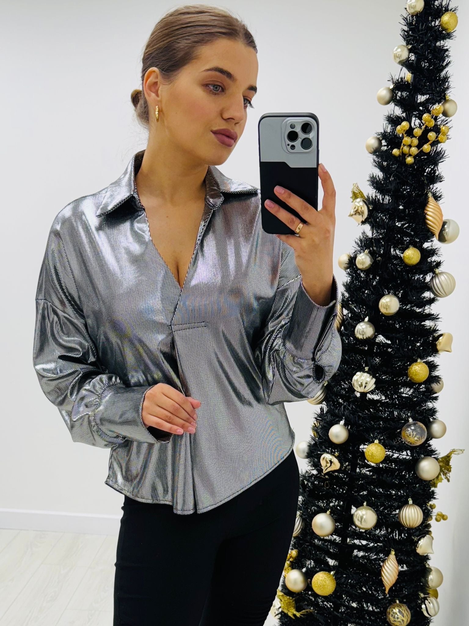 Philippa top - Silver – Harper