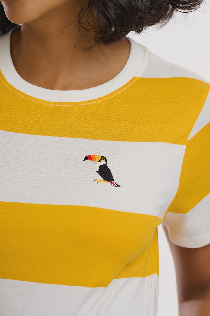 Maggie Yellow Stripe T - Toucan – Harper