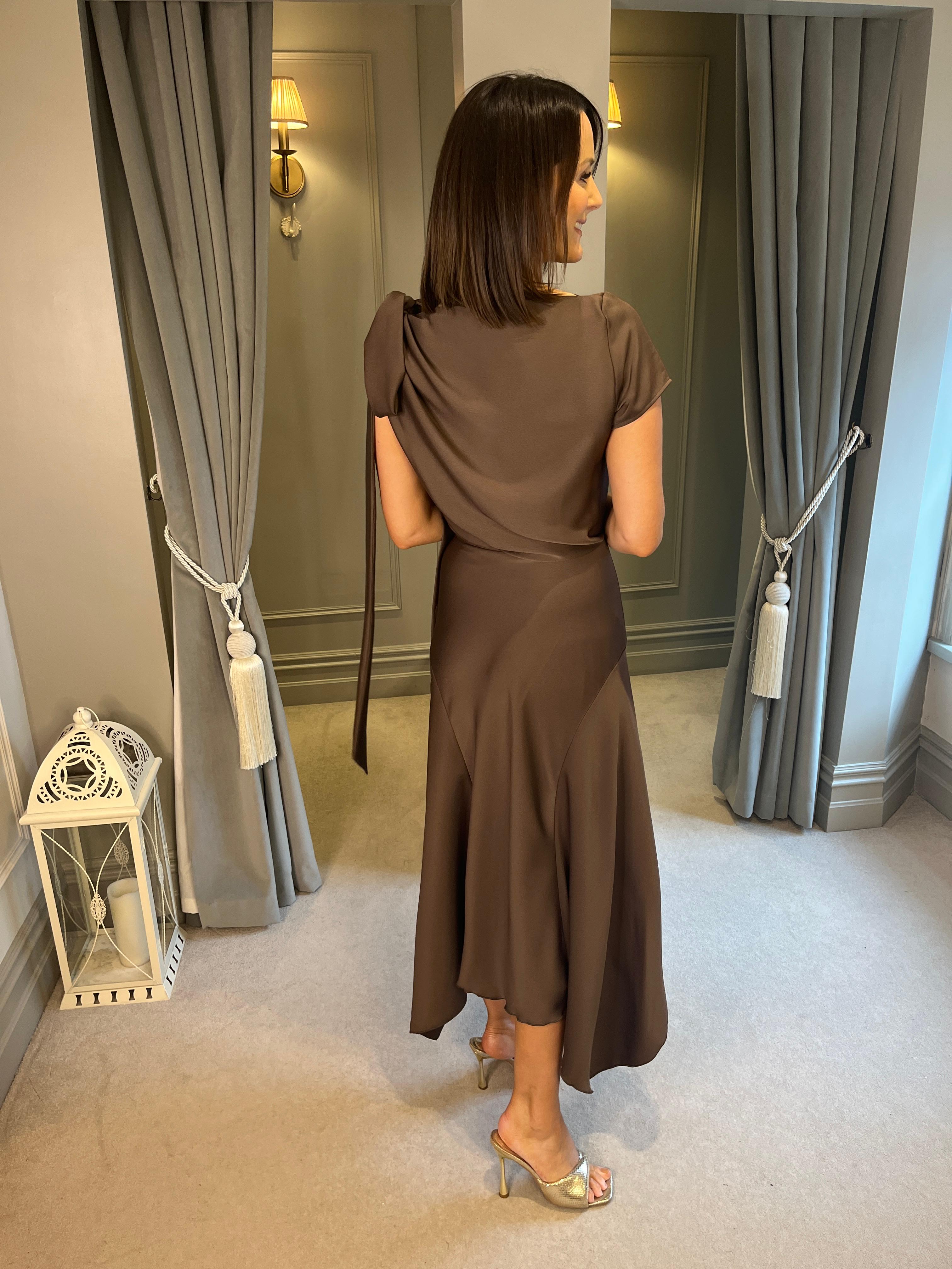 Didi Drape Dress - Nutshell – Harper
